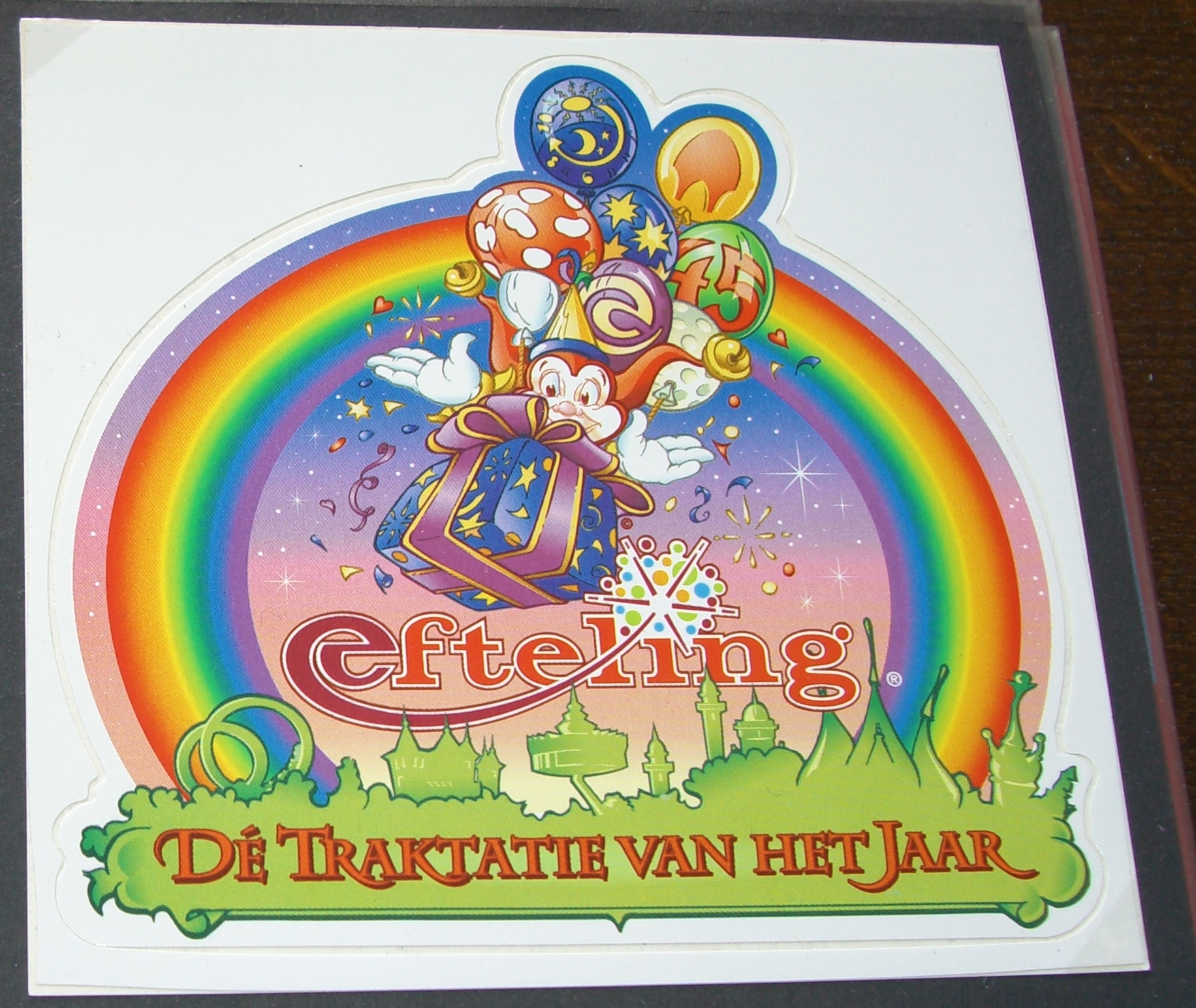 Efteling – Sticker – 45 jaar – 1951-1996 – Boekenwurm