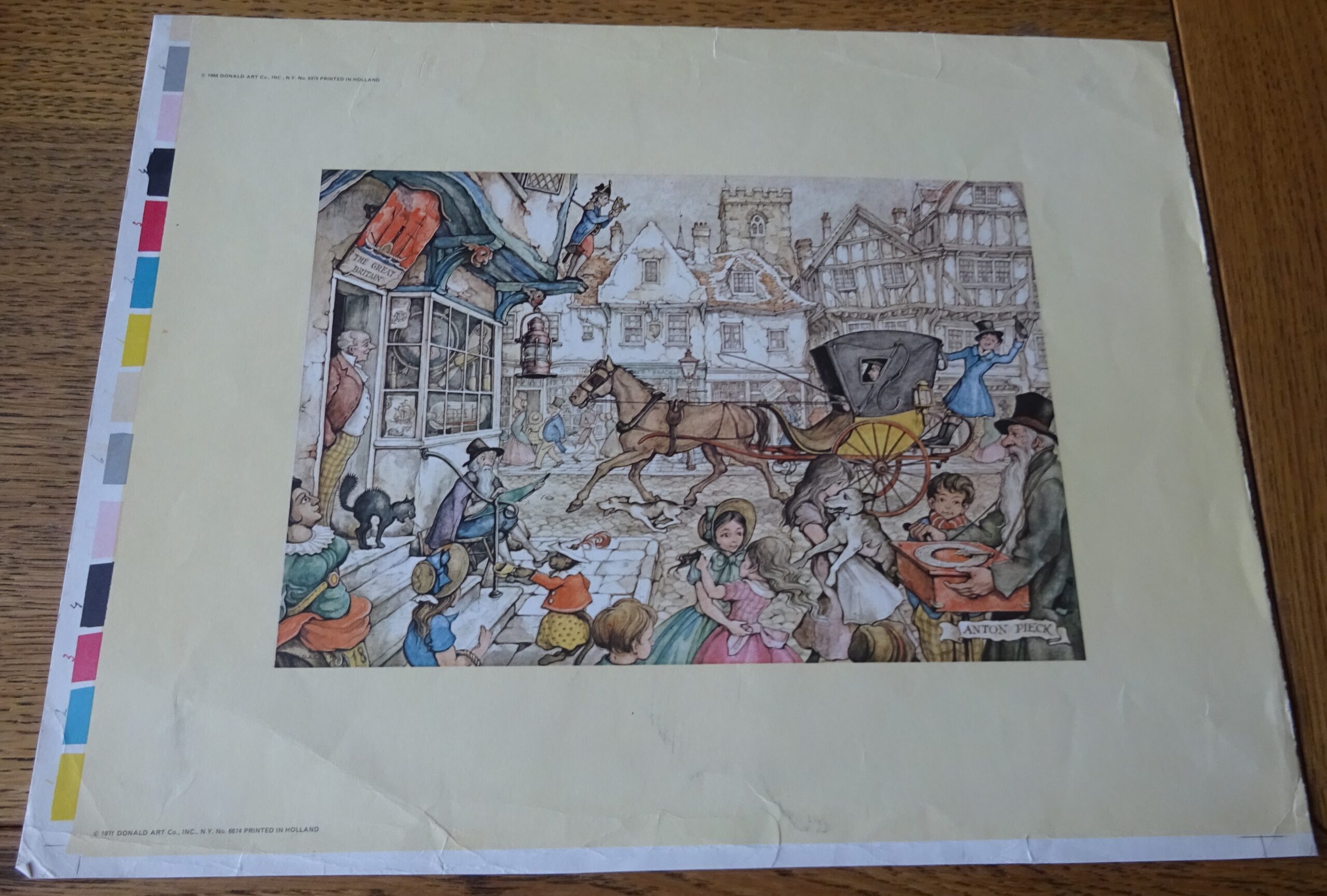 Anton Pieck – Prent – Engels straatbeeld – “The Great Britain ” – Test ...