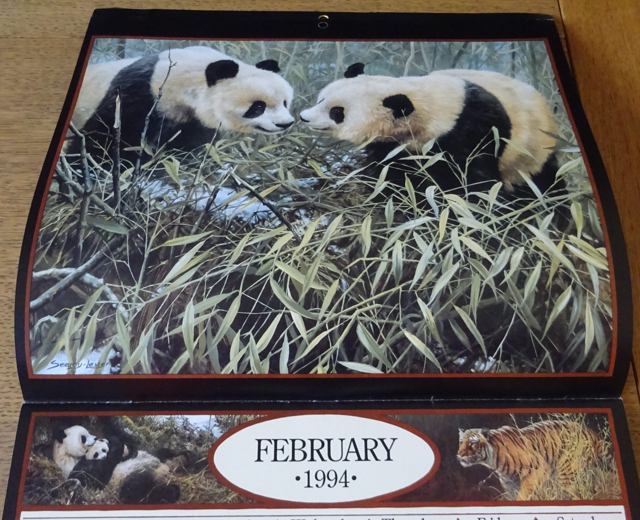 Kalender – The 1994 Endangered Species Calendar – Boekenwurm